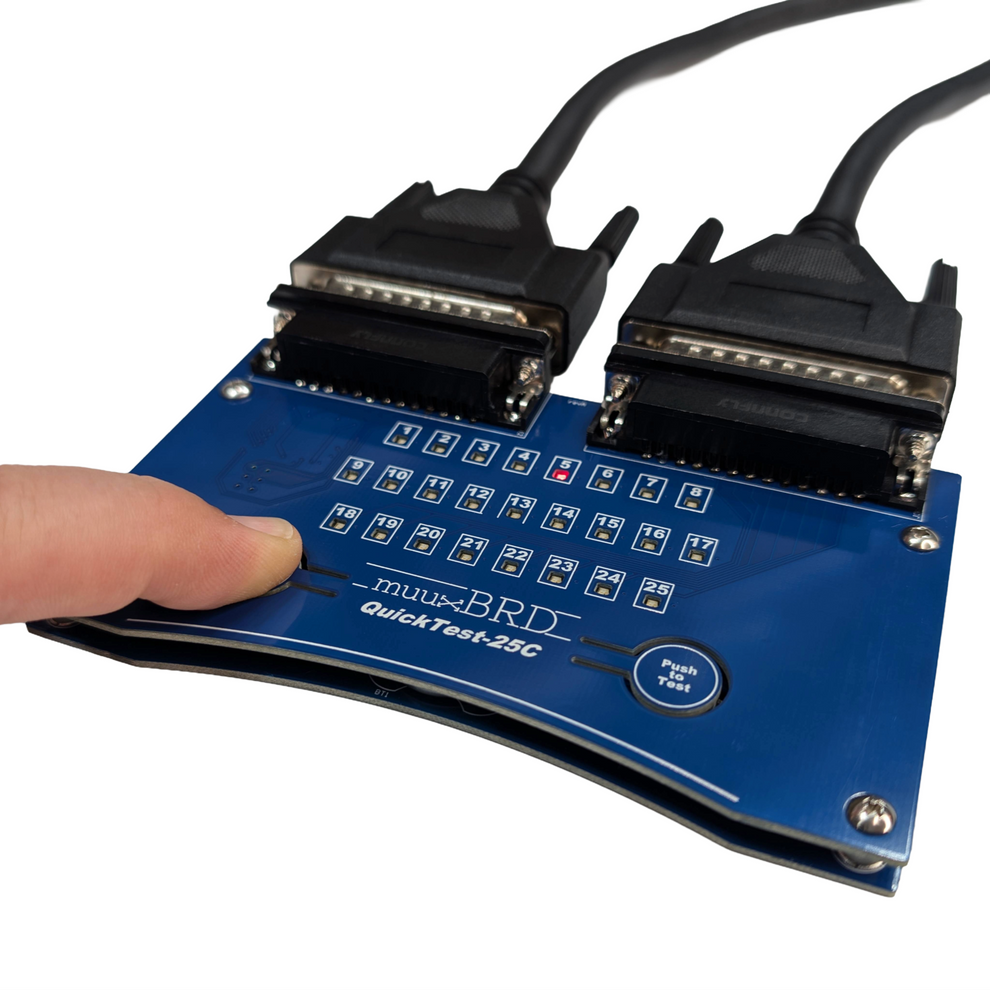 QuickTest-25C DB25 Cable Tester – muuxBRD